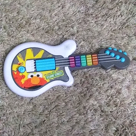 Hasbro | Toys | Sesame Street Elmo Guitar White Rock N Roll Hasbro ...